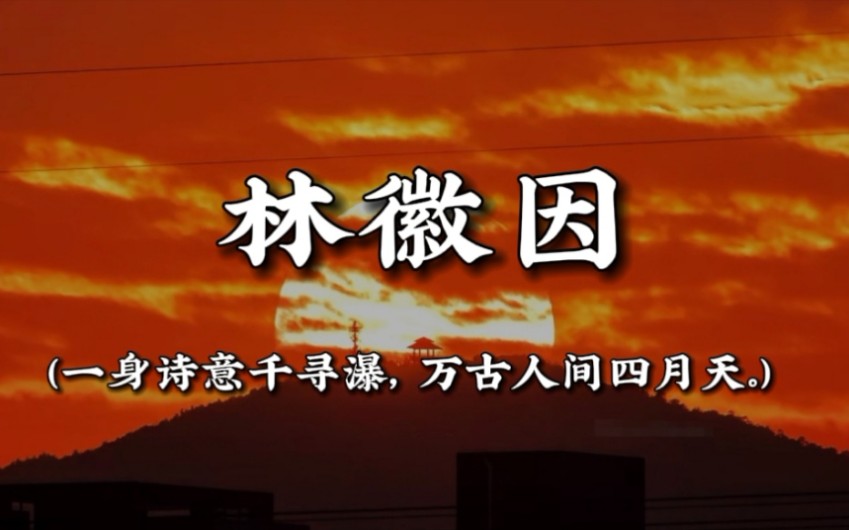 “一身诗意千寻瀑,万古人间四月天。“ | 林徽因的诗歌与名言