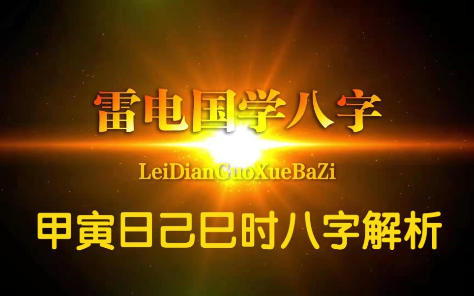 甲寅日己巳时八字解析