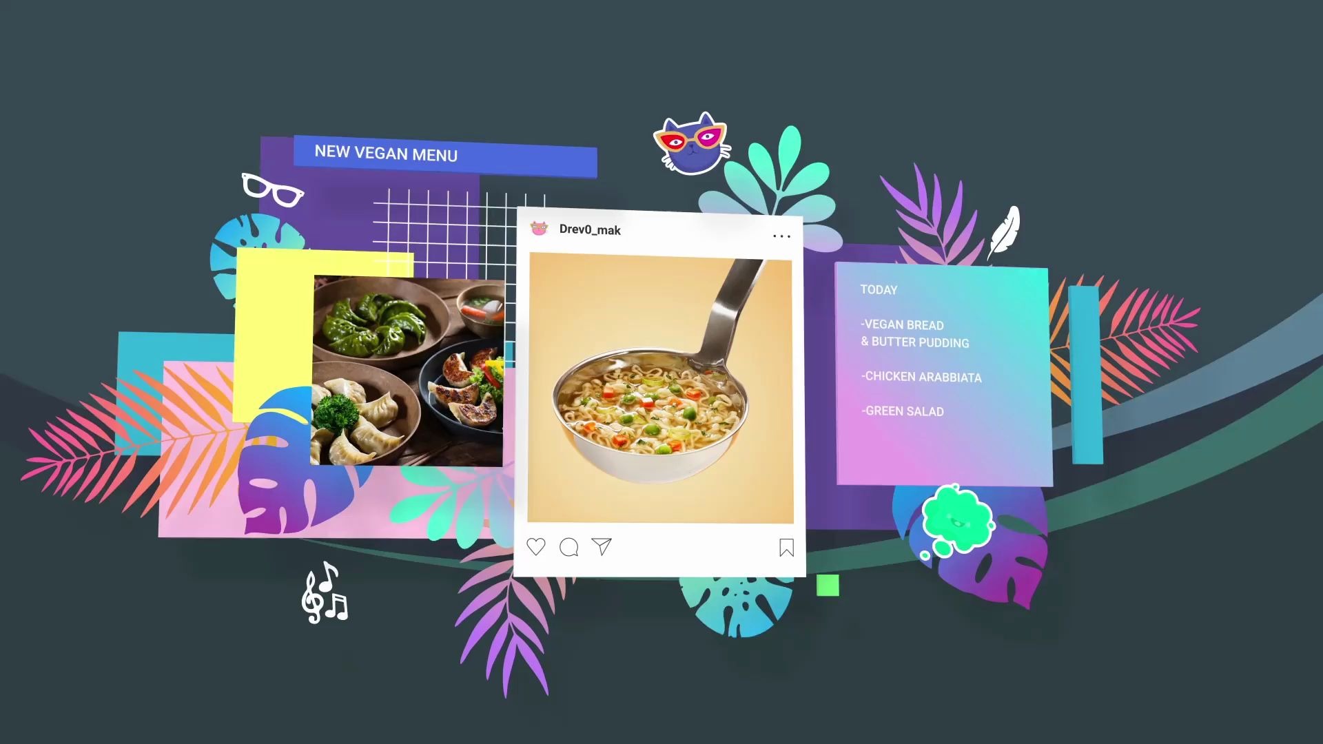 AE模板-图层悬空显示的图片模板