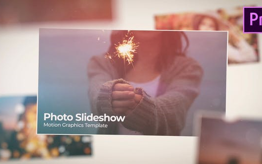 PR模板-空间旋转特效的幻灯片视频婚礼视频个人或家庭影集照片展示...