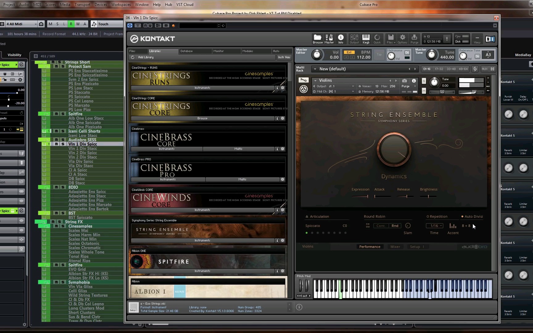 音乐制作编曲模板Cubase 8.5-作曲教程MIDI工期配乐音乐制作交响乐