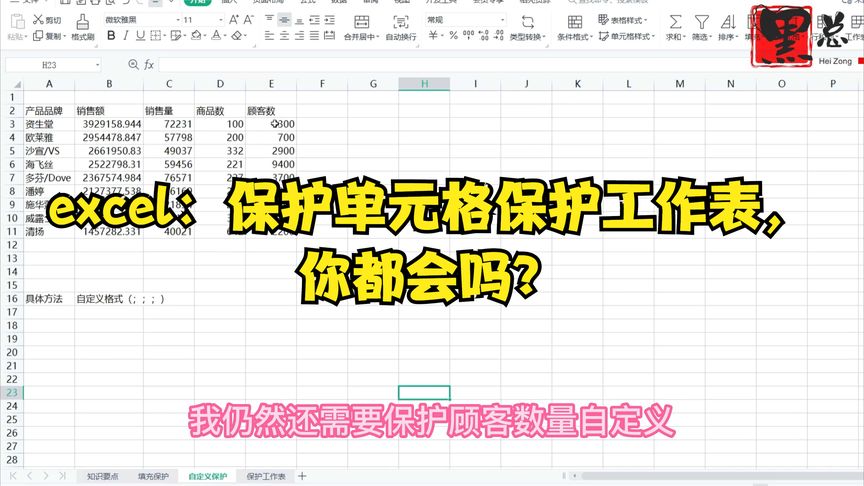 excel:保护单元格保护工作表,你都会吗?