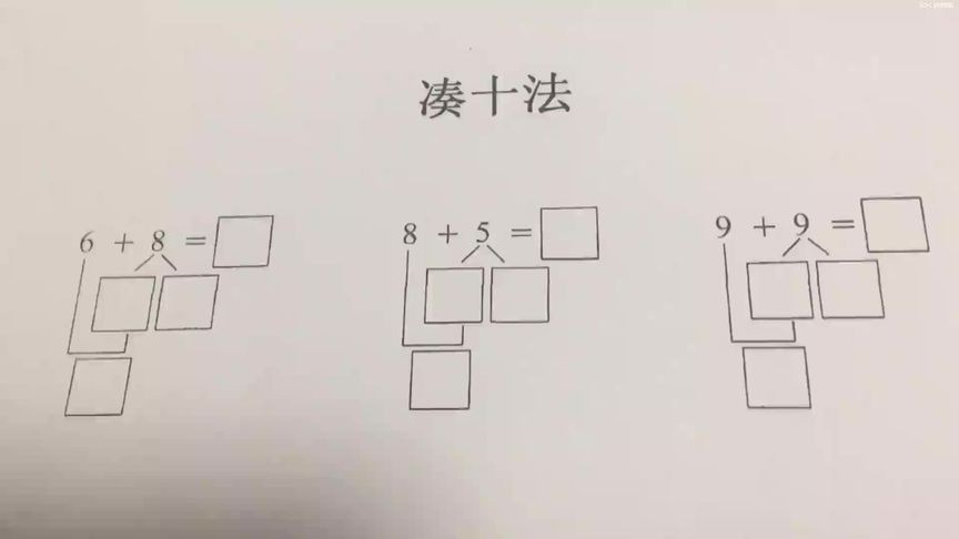 一年级数学凑十法,你会用凑十法计算加法吗?