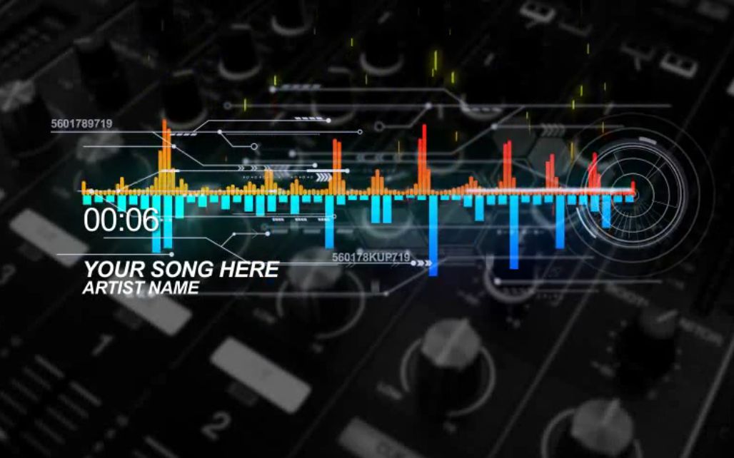 音乐可视化播放器效果AE模板