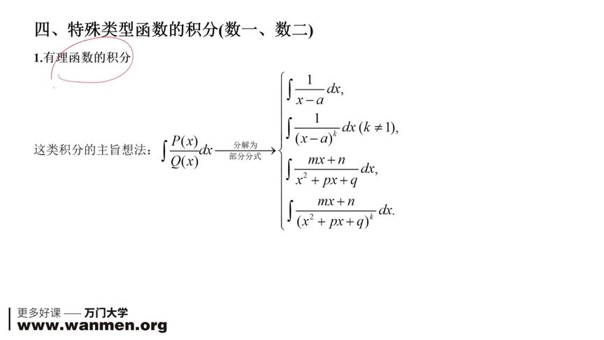 考研数学-高数上12.5特殊型函数的积分(数一、数二)(一)