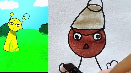 2143. 谁比较可爱一些,创意简笔画,少儿创意美术,画画