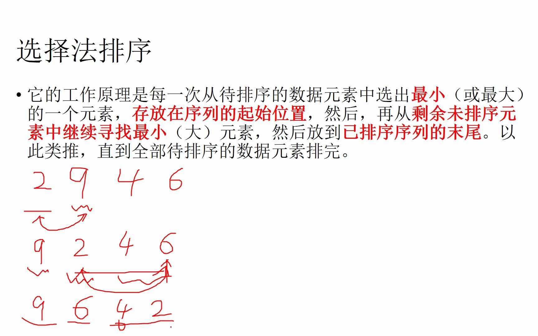 C语言程序设计实验与习题指导(第4版) PTA 7-1-4 选择法排序