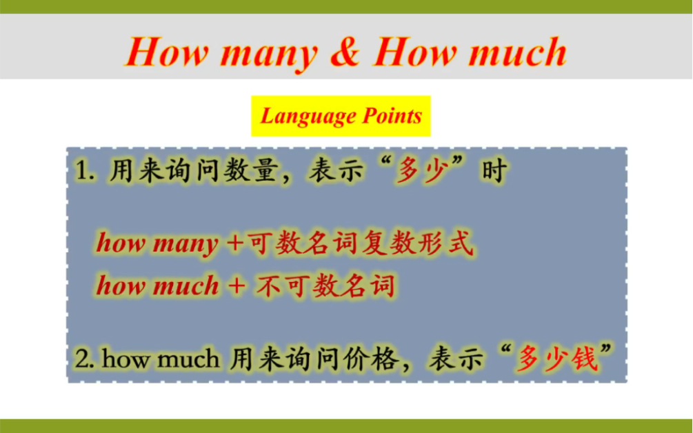 询问数量和价格时,many/much傻傻分不清了吧 明明会就是做不对,老是...