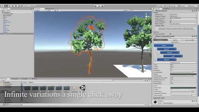 自然森林植被生动完整大树建模Unity游戏素材资源