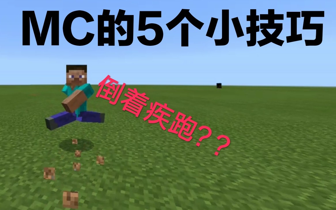 MC你需要学会的5个小技巧:还能倒着疾跑?--[大T]我的世界Minecraft