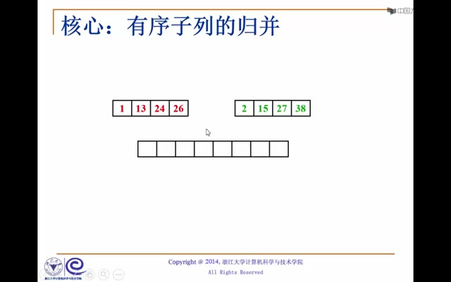 【计算机科学】9.4 归并排序(浙江大学陈越、何钦铭)