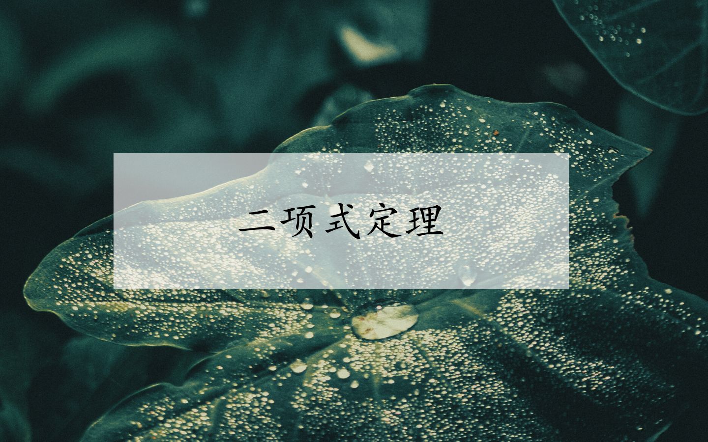03 二项式定理(基础篇)
