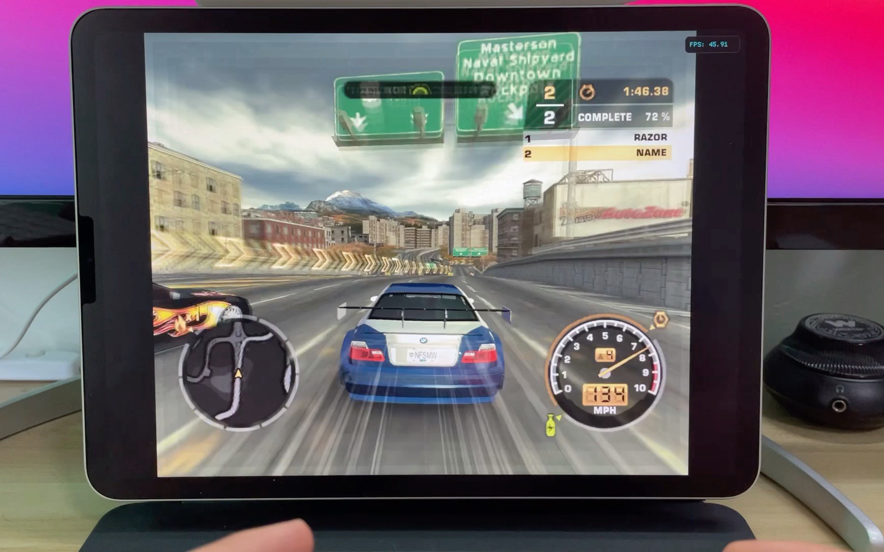 【海豚模拟器】爷青回 在iPad/iPhone上玩《极品飞车9》P2高清补丁