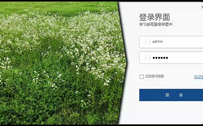 系统登录界面设计