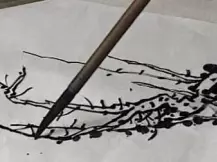 国画入门教程-工笔山水画技法视频-王中年山水画基础知识-树的画法(上)