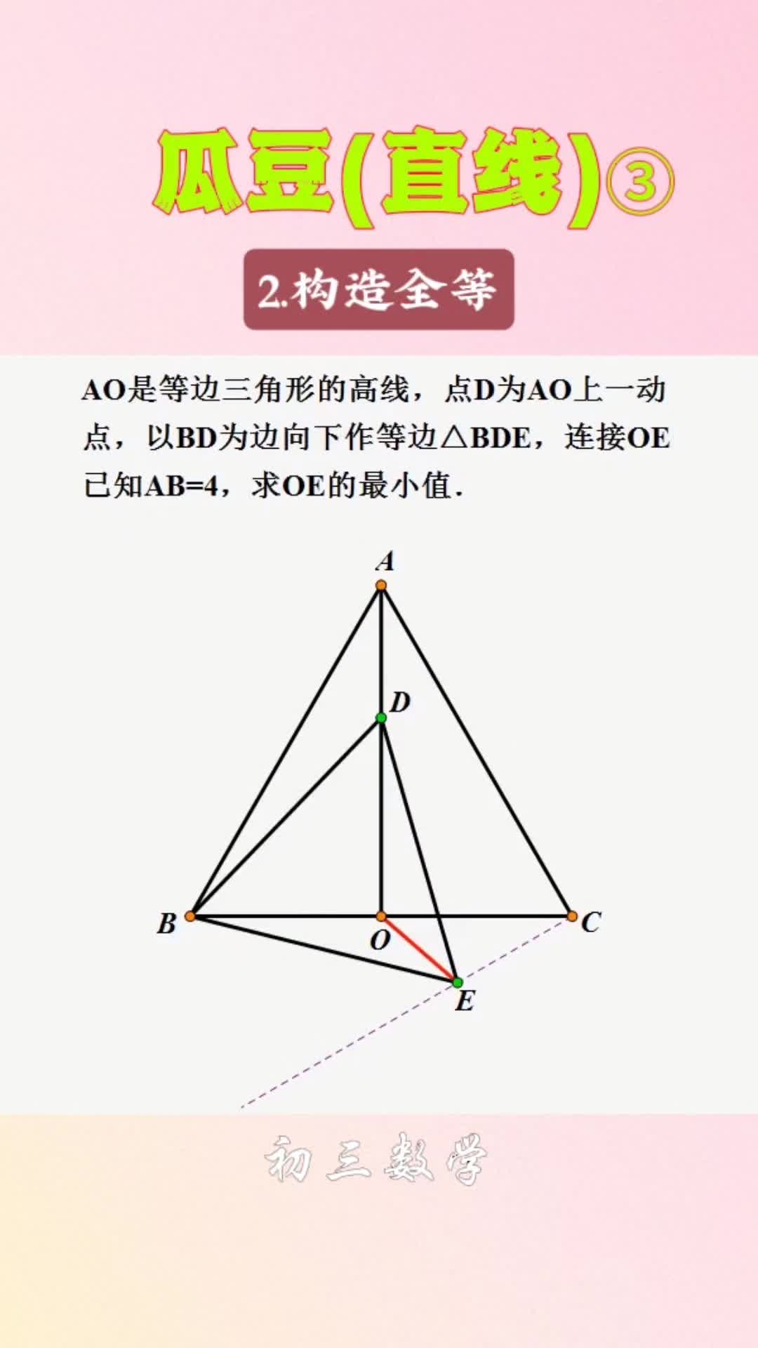 #瓜豆原理 #初中数学 #数学思维 #中考几何模型