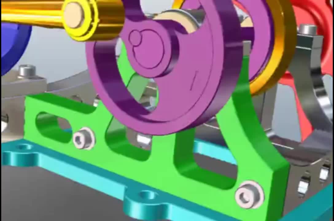 畅游#斯特林 #发动机 的#运动 世界#solidworks #composer #动画