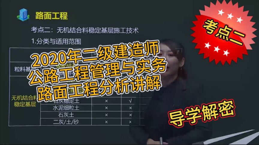 2020年二级建造师:公路工程管理与实务-路面工程 考试考点解析二
