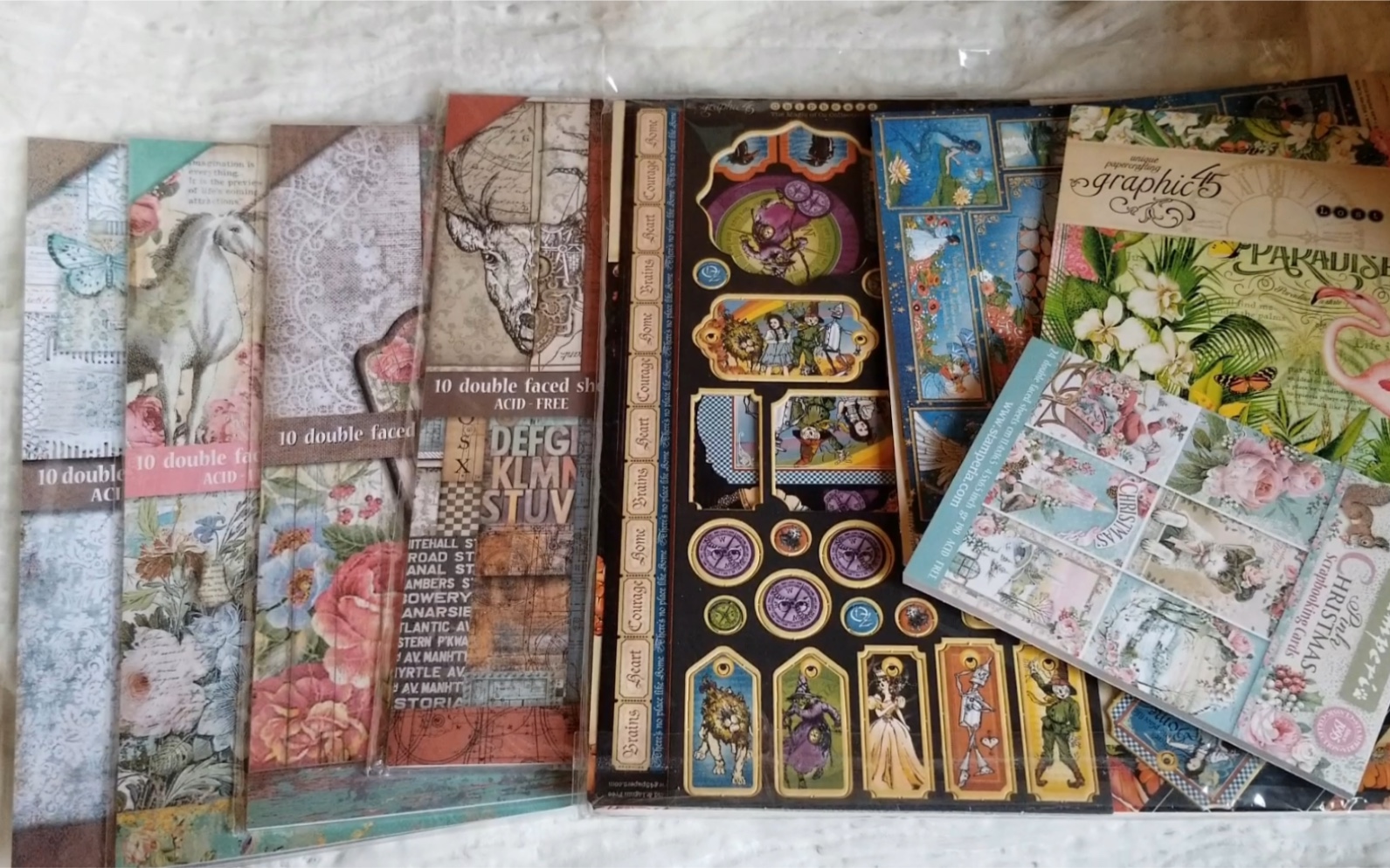 【纸本分享】千元背景纸本翻翻看/品牌:Stamperia以及Graphic45