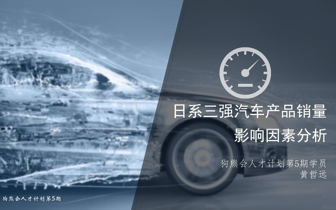 日系三强汽车产品销量影响因素分析