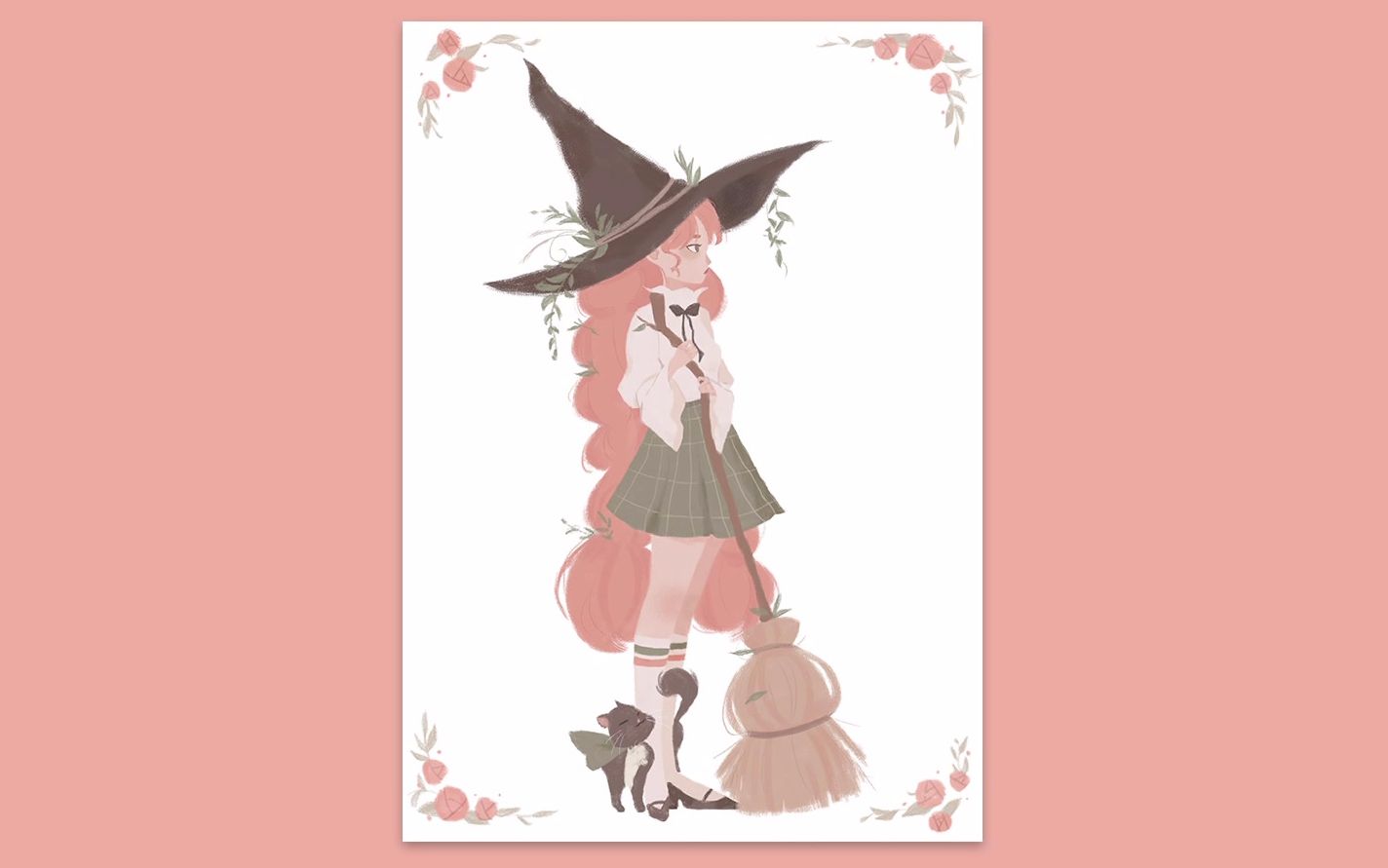 【PS板绘】小魔女插画速剪