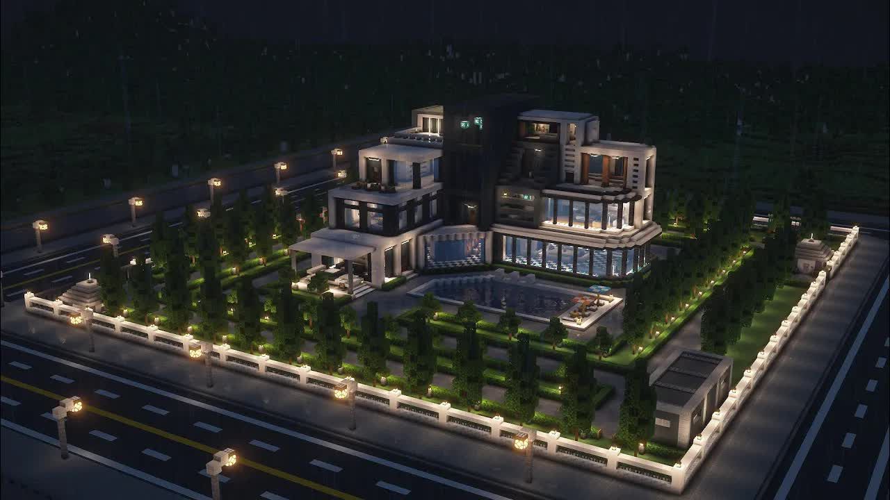 【我的世界】建筑教学:如何建造终极的现代别墅 Part-3