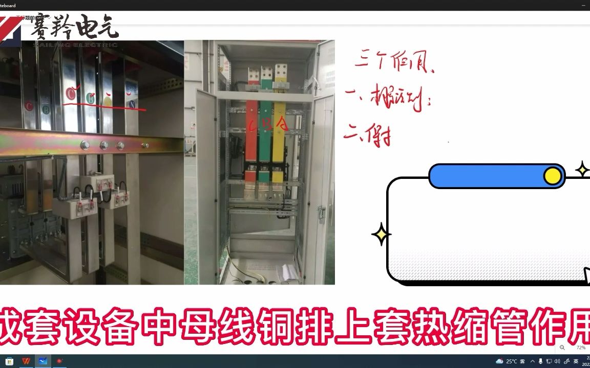 71成套设备中母线铜排上套热缩管作用