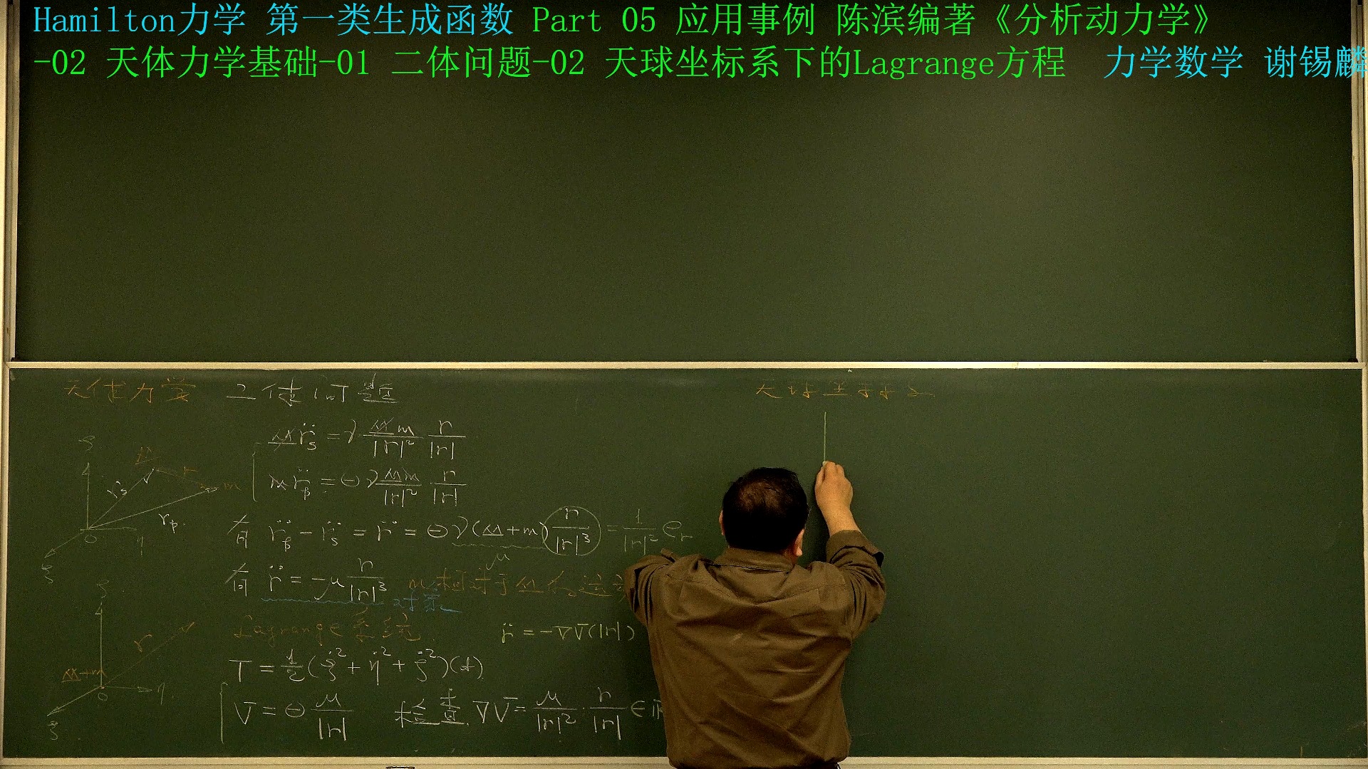 Hamilton力学 第一类生成函数 Part 05 应用事例 陈滨编著《分析动力学...