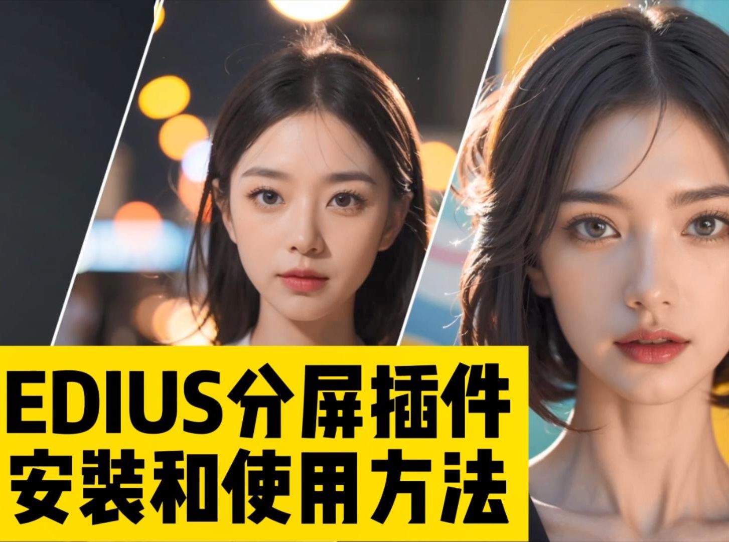 Edius分屏插件预设安装和使用方法 视频剪辑分屏效果嘎嘎的 支持ED6...