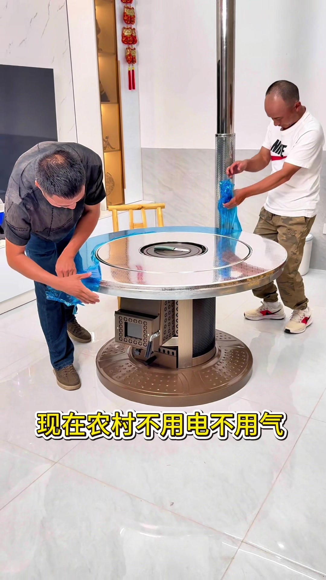 新款的无烟气化炉来啦!家里需要烤火取暖还没有安装无烟气化炉的...