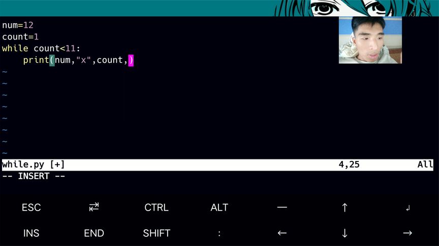 python编程,while循环语句的使用,循环输出两个数相乘的积