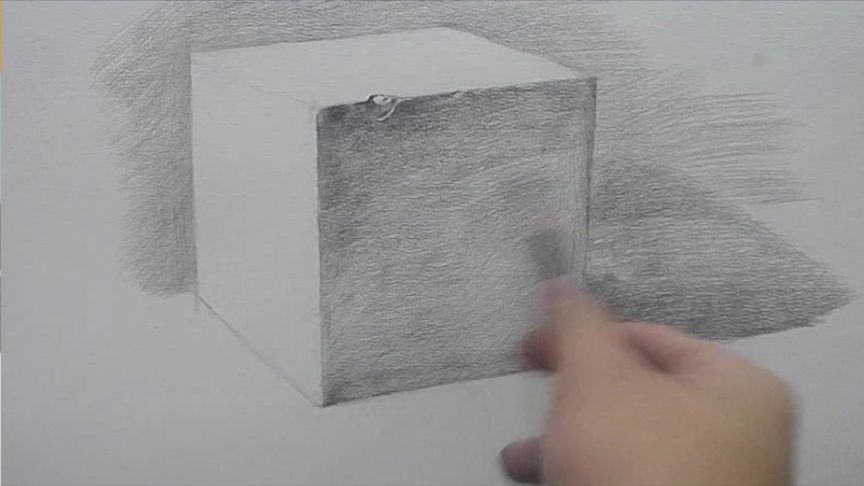 【素描教程】美术入门最基础的是什么?素描几何体的正确画法!