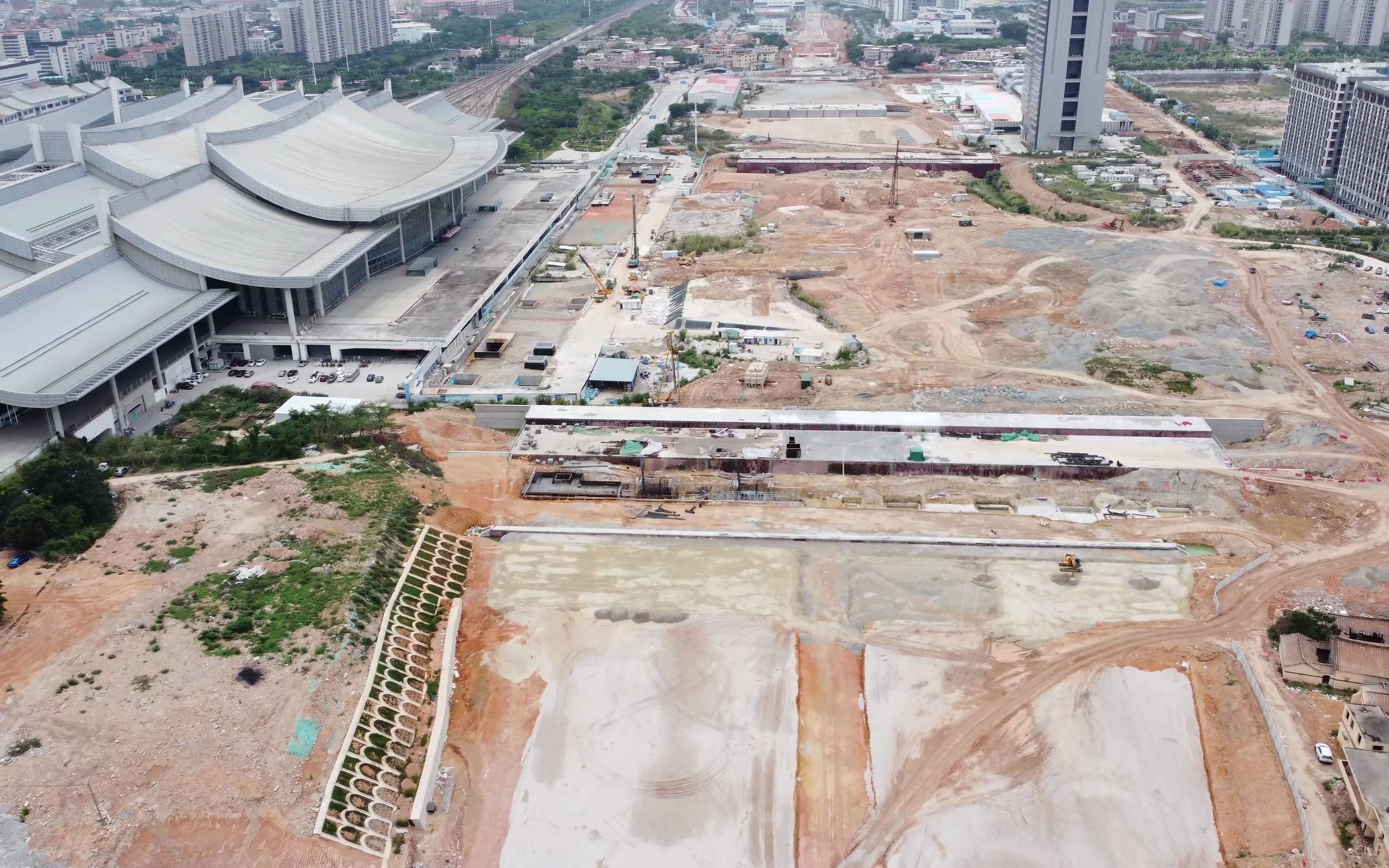 【航拍】厦门北站—福厦高铁北站房工地建设—5.6