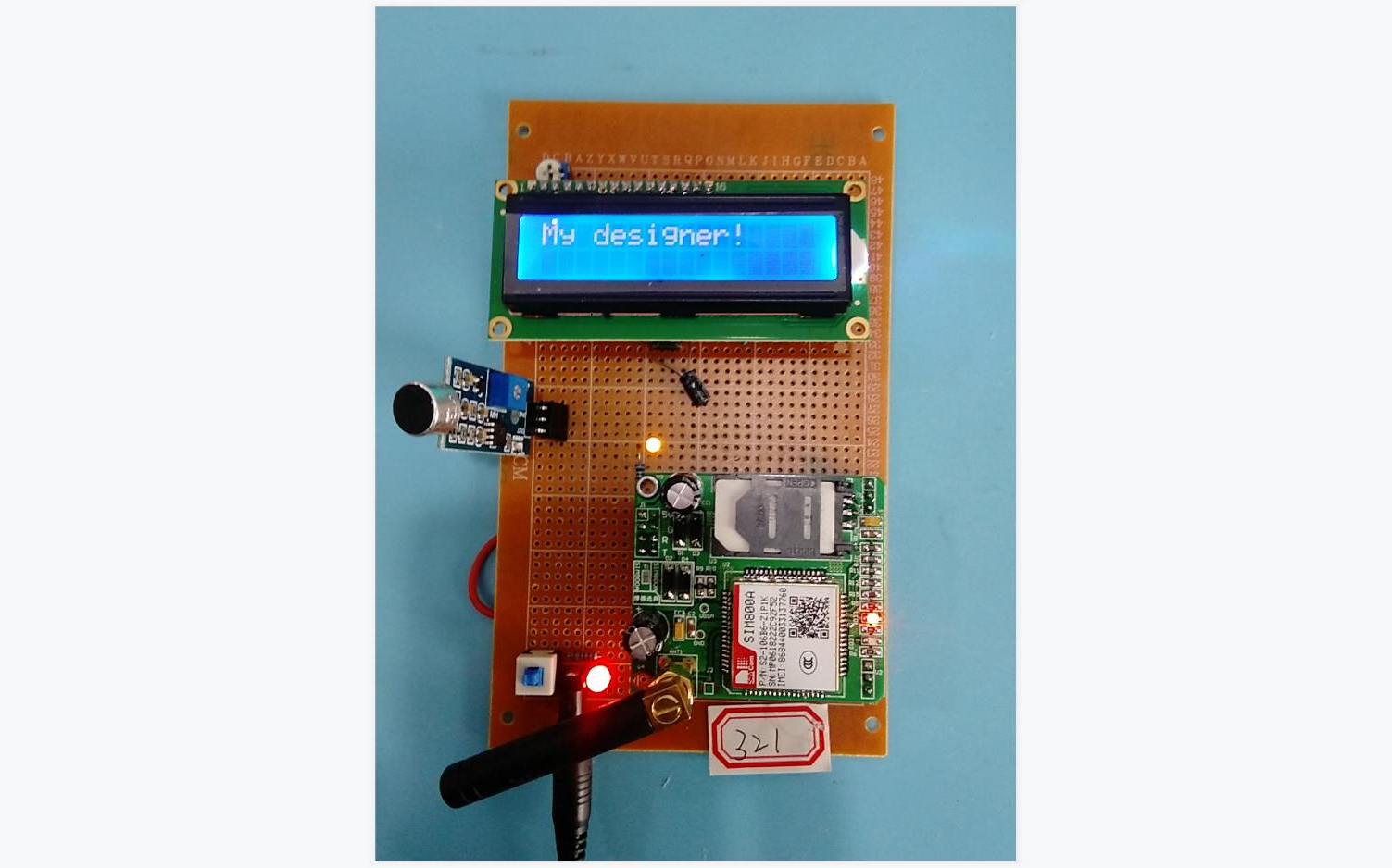 ...监测系统设计远程医疗监控-LCD1602-声音-gsmDIY开发板套件19-321