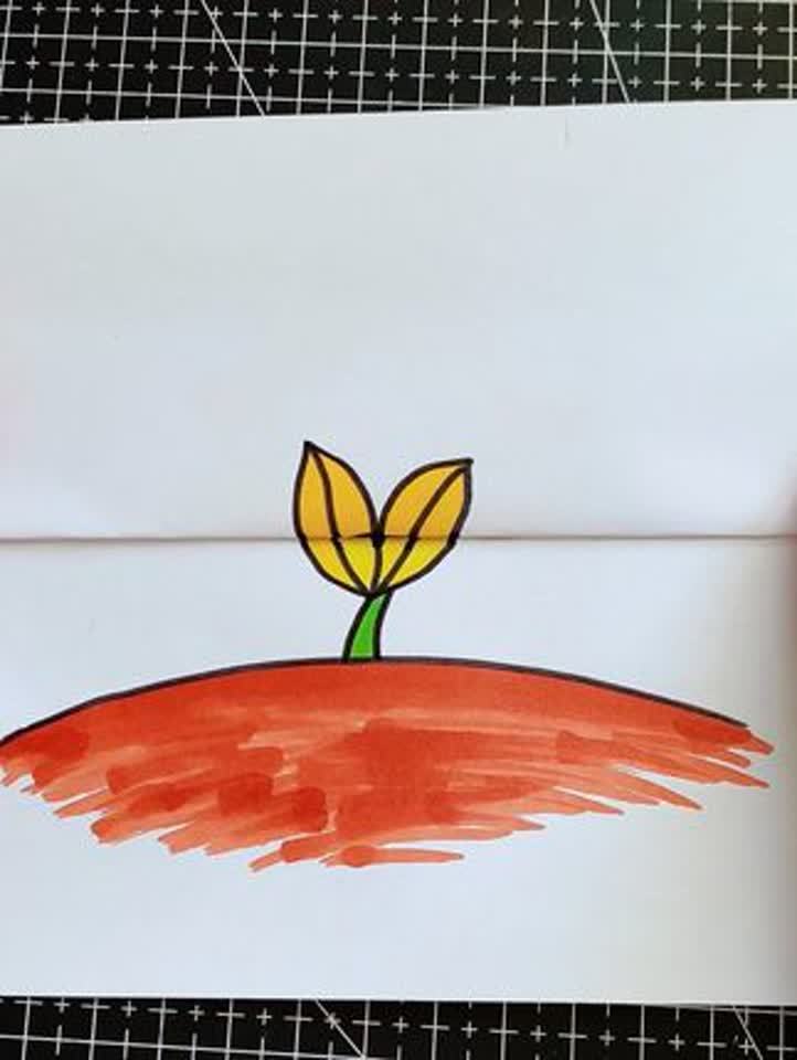 一起画有趣的折叠画#一起学画画 #简笔画 #育儿简笔画
