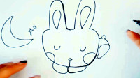 宝宝绘画教学《萌兔子》,简笔画入门零基础兴趣学习,手把手教会你