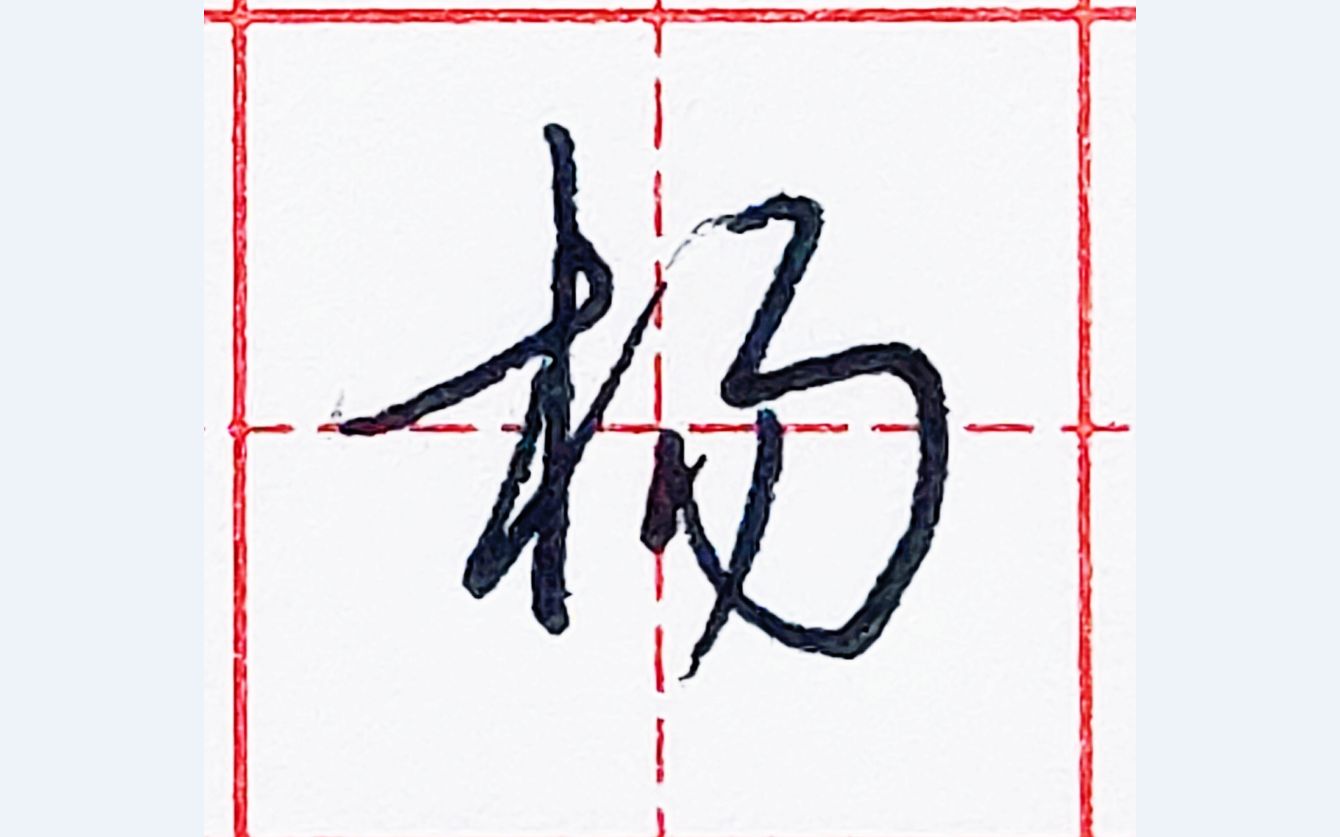 樂墨教学 | 硬笔行书每日一字 · 杨