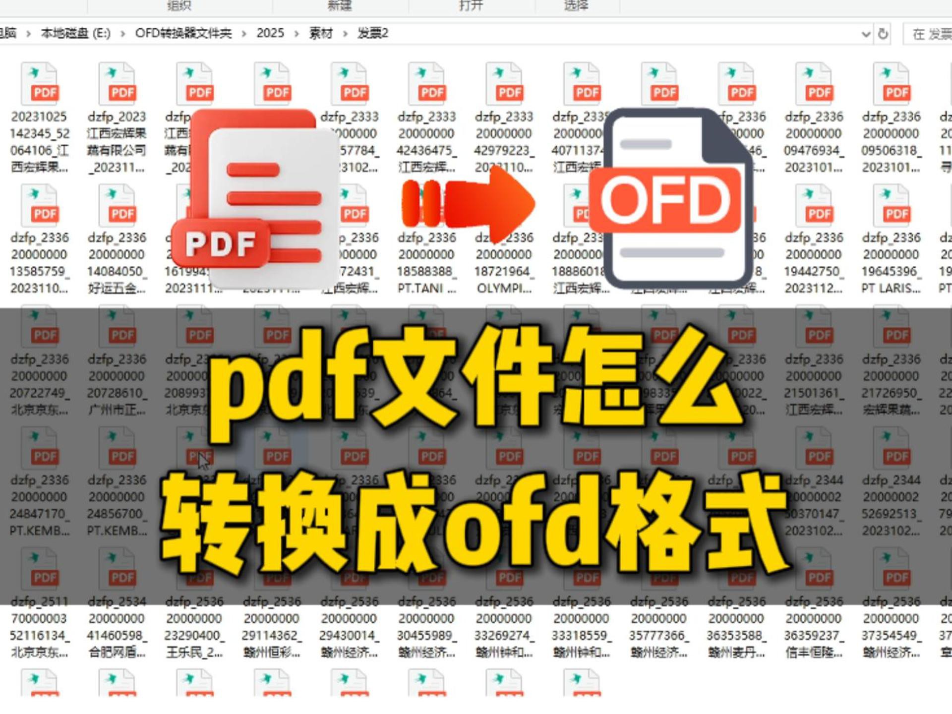 PDF发票文件怎么转换成OFD格式