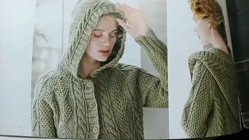 帽衫毛衣编织,喜欢的姐妹赶快动手织一件