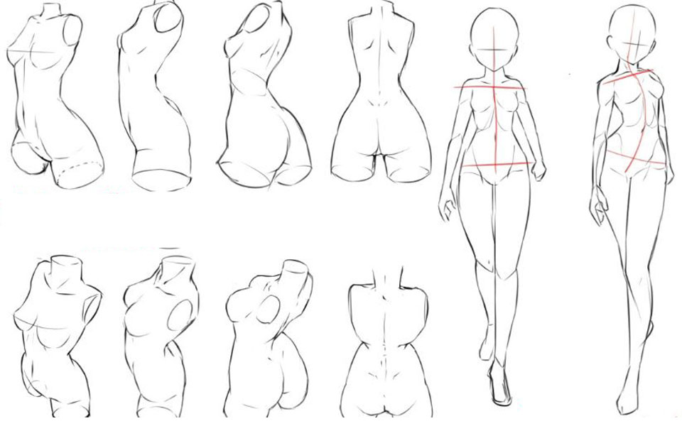 【漫画教程】女性人体的绘画构思,这趟车不去幼儿园!
