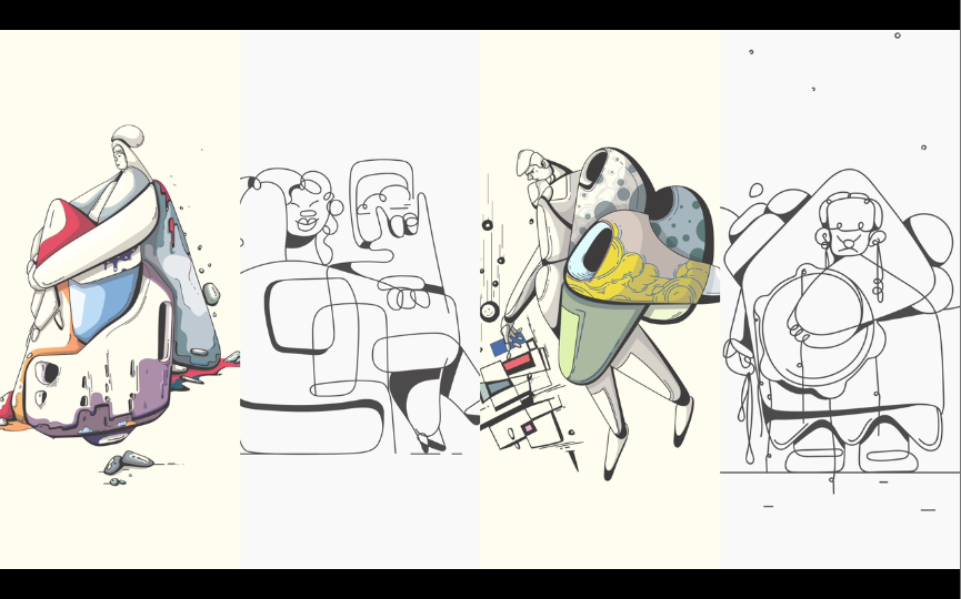 设计赏析/ Victor Rigo-Behance 线条插画艺术 极具表现力