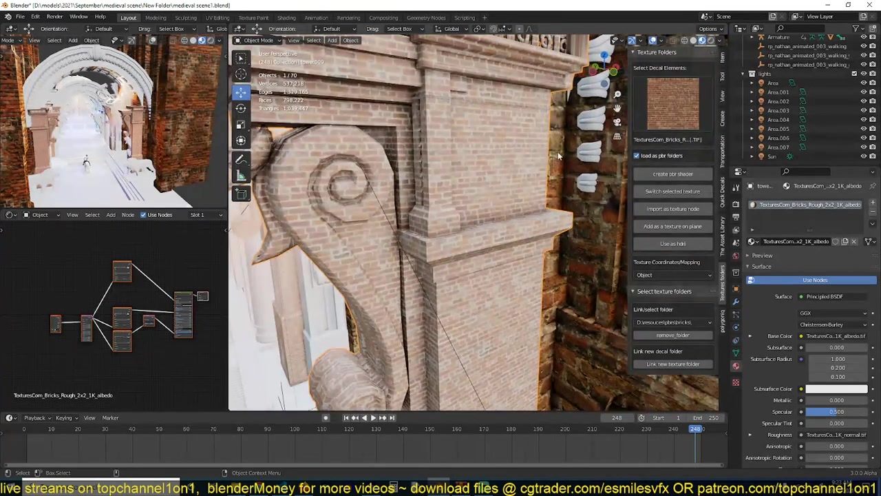 中文版Blender插件-一键导入设置pbr搜索管理纹理文件夹插件[Blender...
