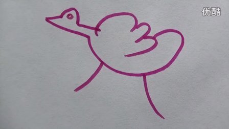 鸵鸟怎么画?鸵鸟简笔画视频教程,老徐出品(18)