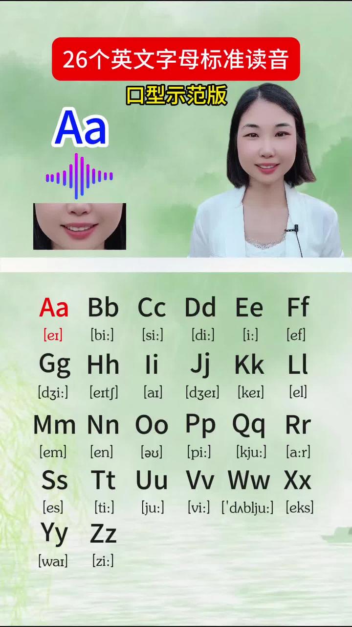 26个字母的标准读音,0基础入门必学!#零基础学英语