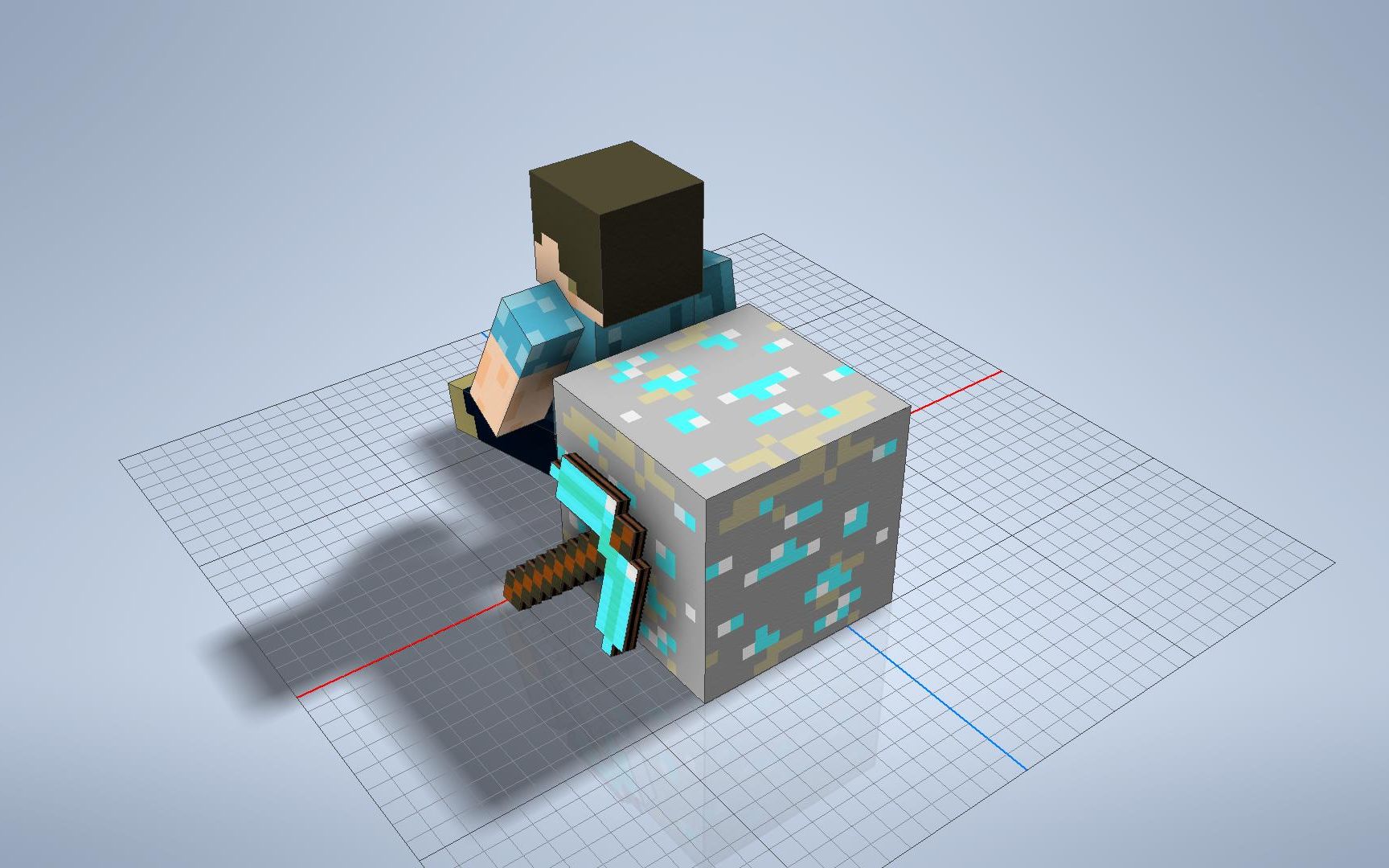 #Inventor还原我的世界##XYZ018#5分钟学会我的世界MCSteveCAD...