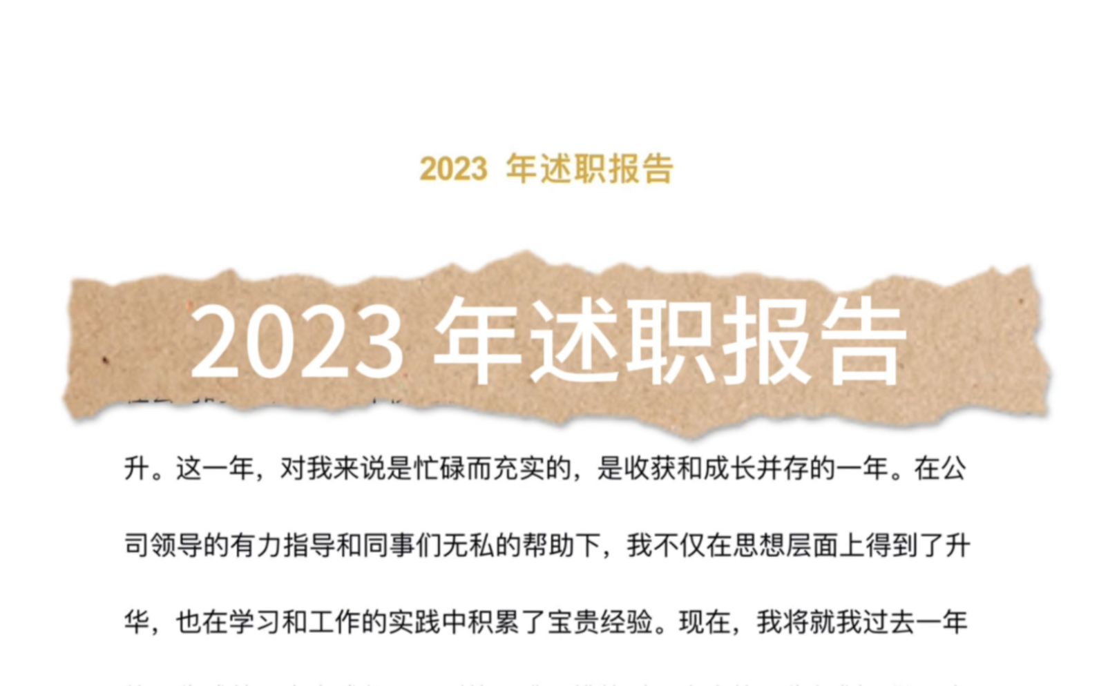 2023 年述职报告#述职报告 #每天学习一点点 #年度报告 #写作 #论文