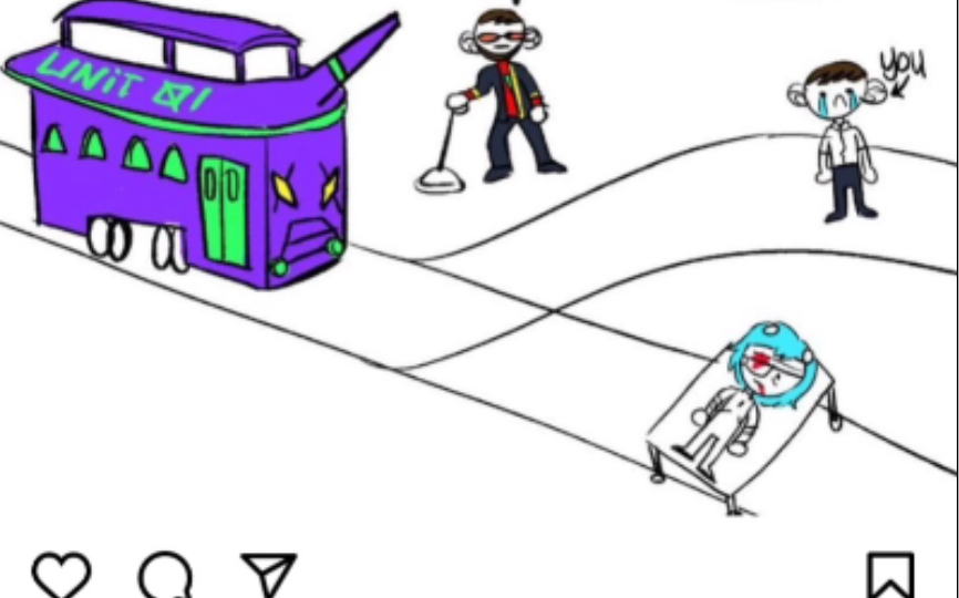 EVA memes 之 电车简笔画和没有心理咨询的世界