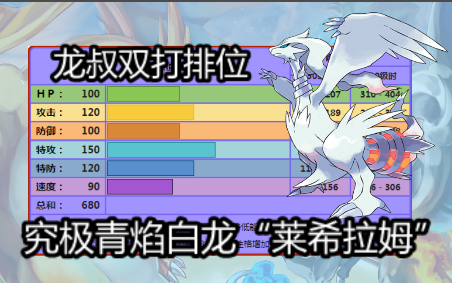 莱希拉姆!究极青焰白龙!【宝可梦剑盾】【龙叔双打排位136】