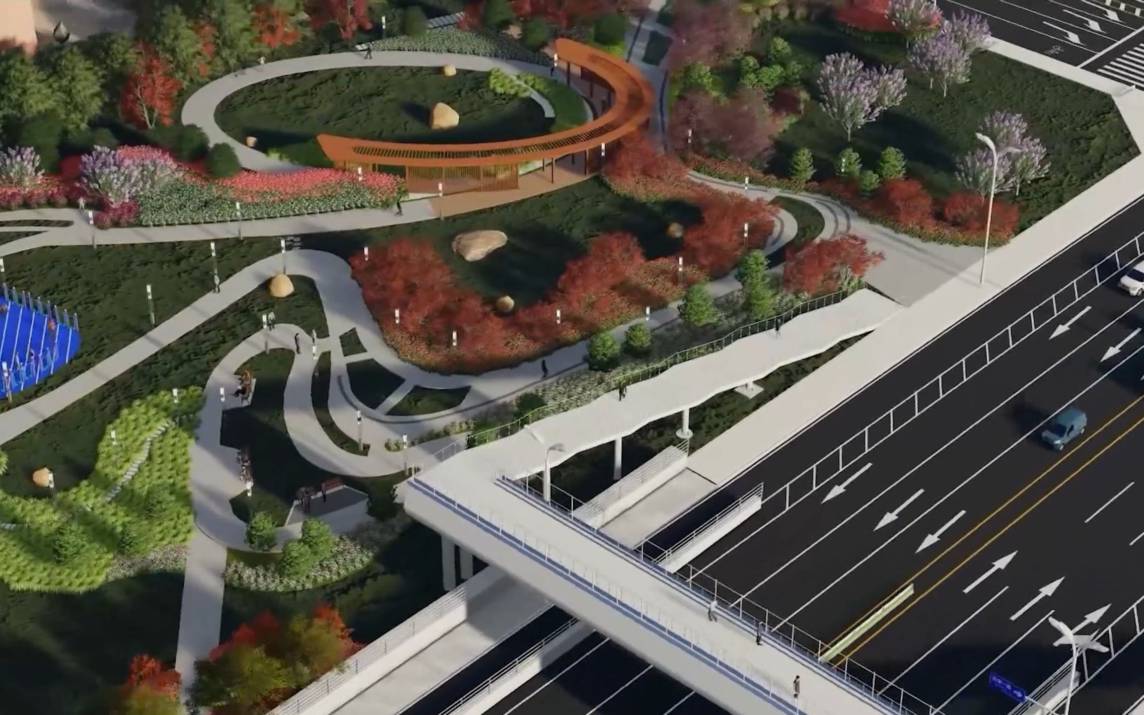 市政道路改造工程BIM+GIS漫游对比动画
