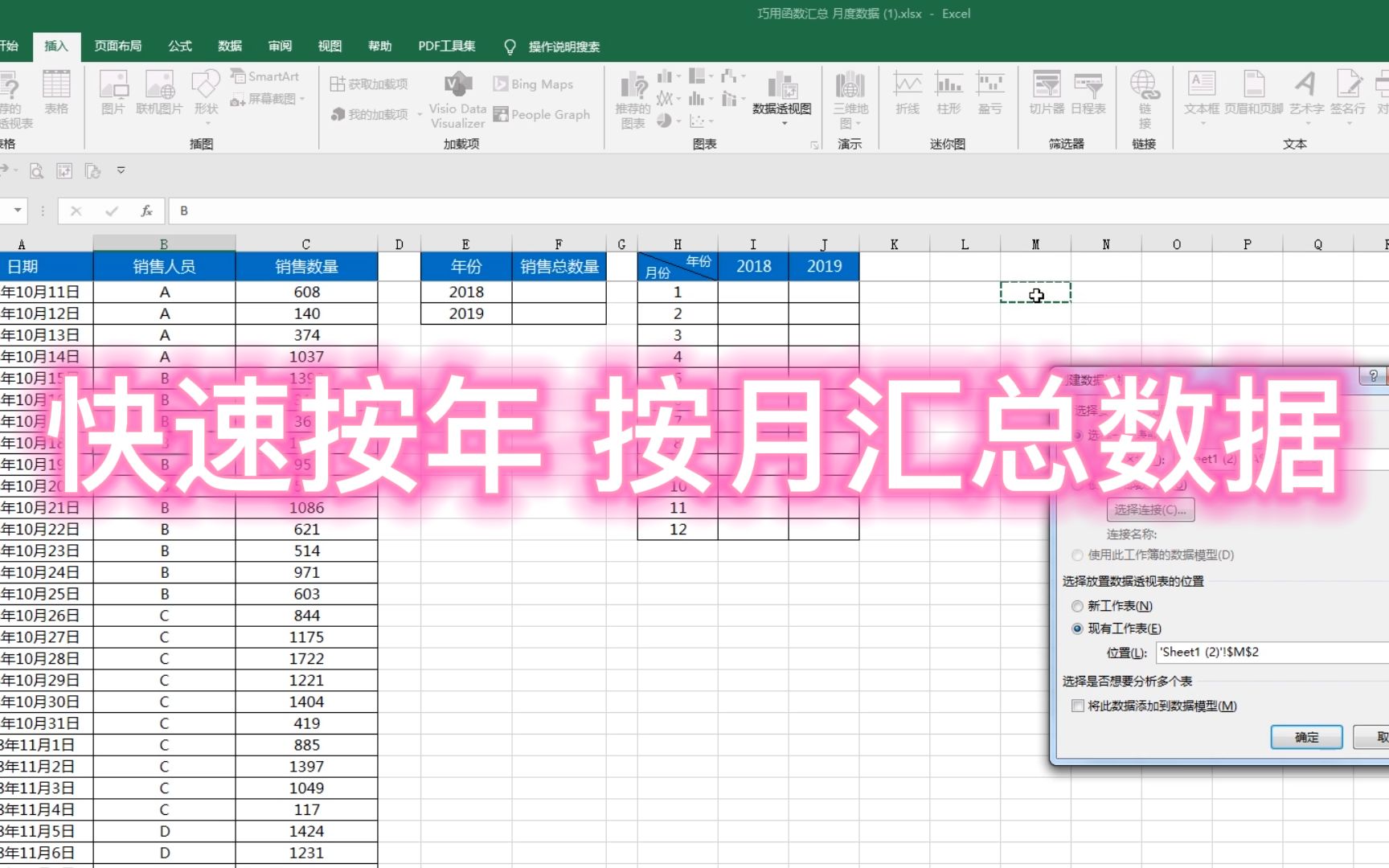 Excel 快速按年、按月汇总数据,这个方法一分钟搞定,真简单